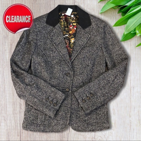 CAbi | Jackets & Coats | Cabi Fox Hunt Tweed Equestrian Blazer 8 | Poshmark